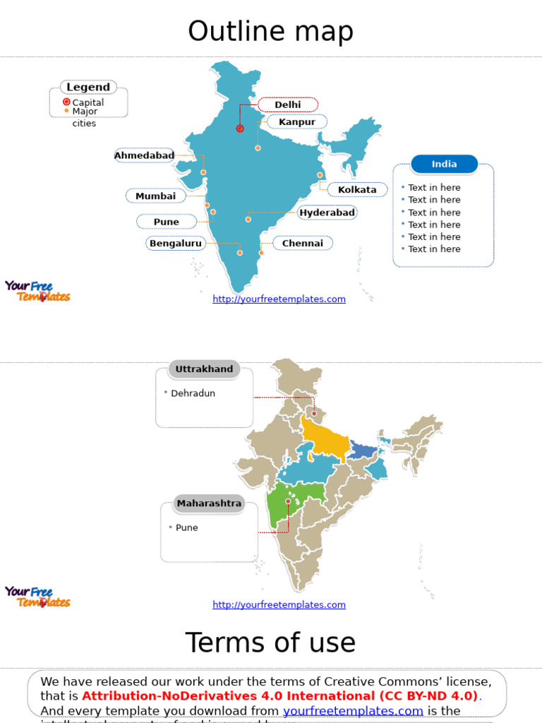 India Outline Map 16:9 Format | PDF