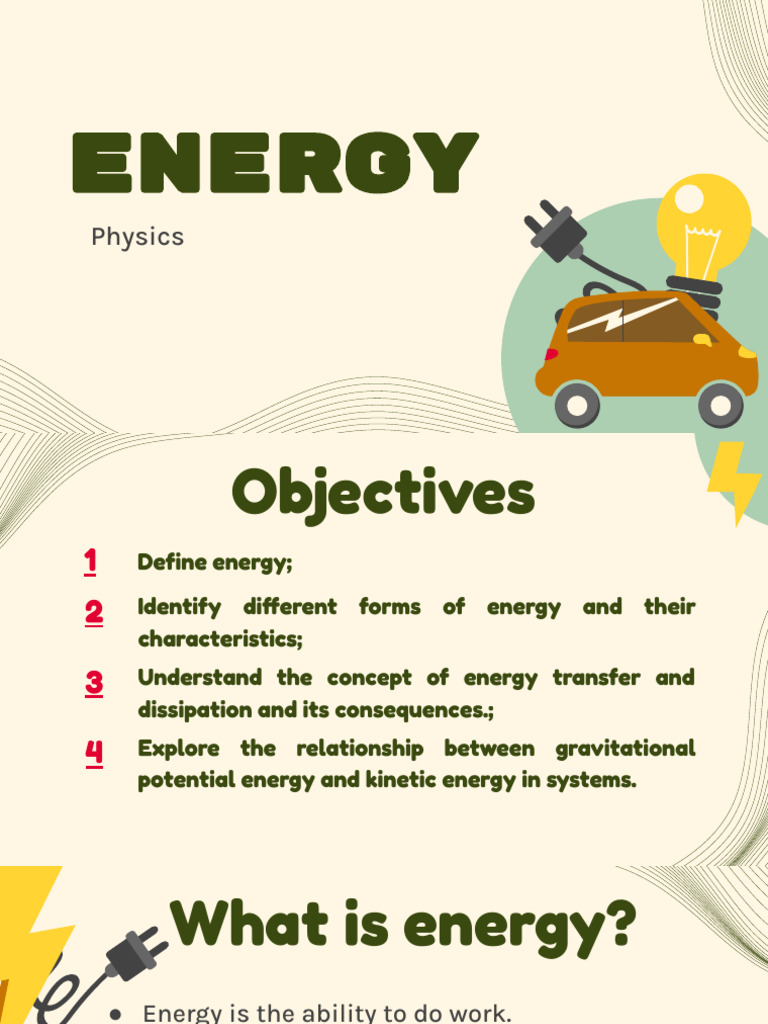 Energy Types and Transfers Explained | PDF | Potential Energy | Kinetic ...