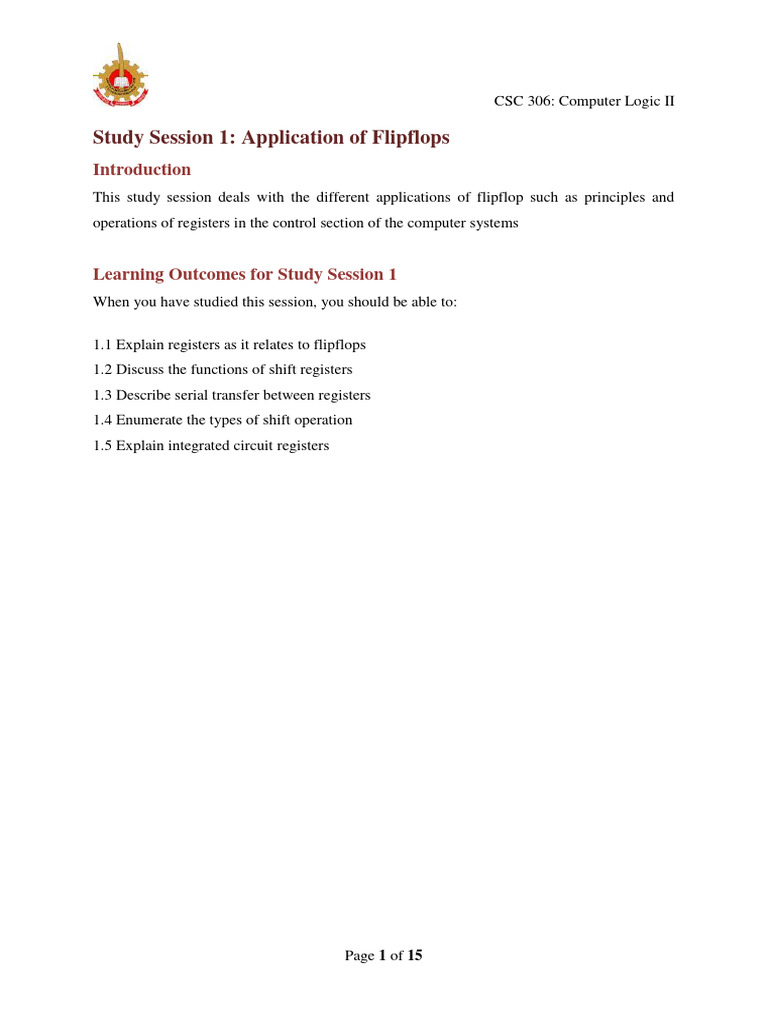 CSC 306 Study Session 1 | PDF