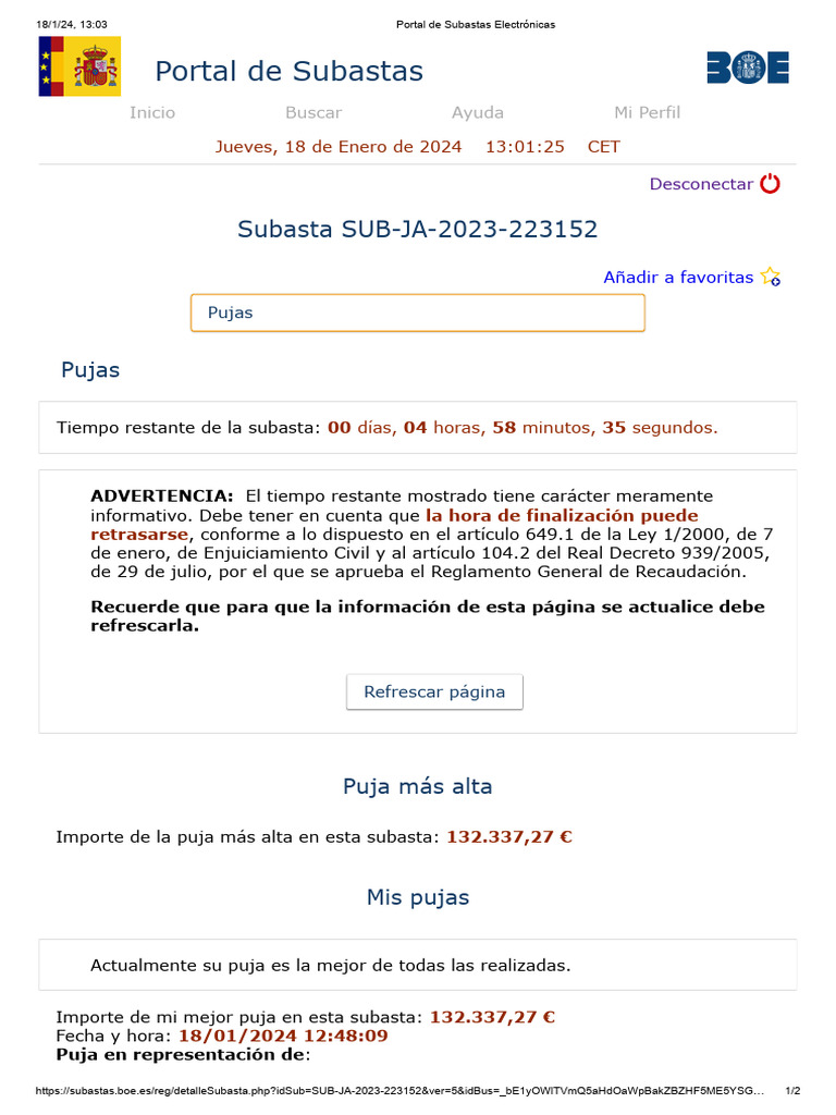 Portal de Subastas Electrónicas | PDF | Subasta | Precios