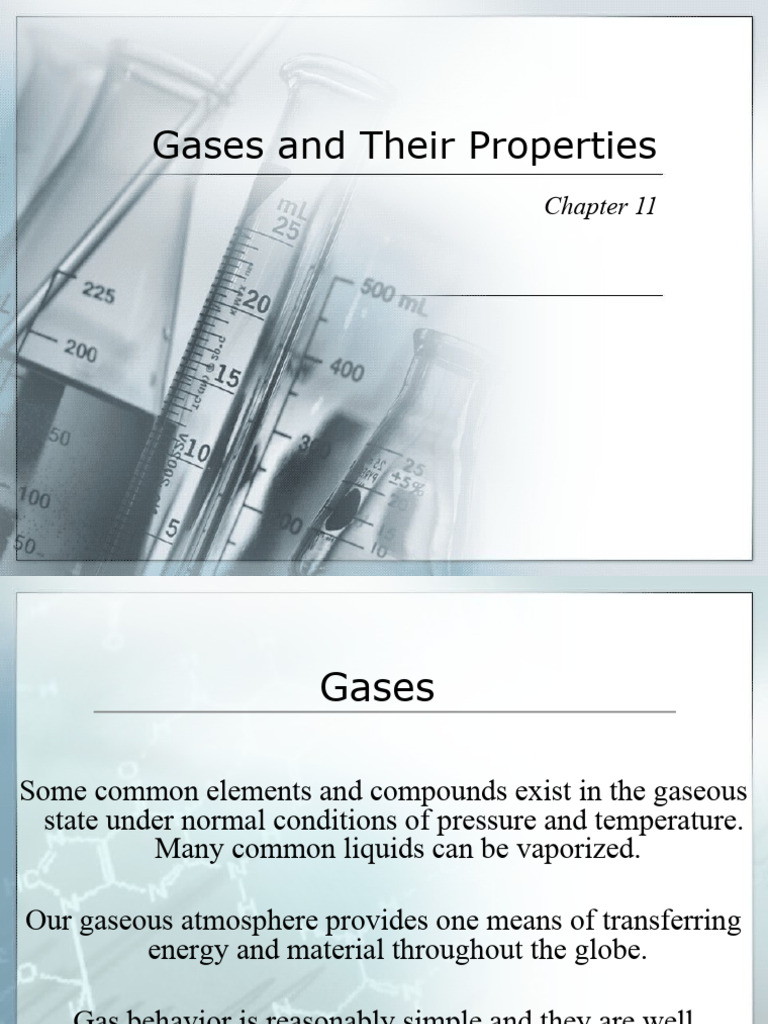 Dokumen.tips Gases and Their Properties Chapter 11 Gases Some Common ...