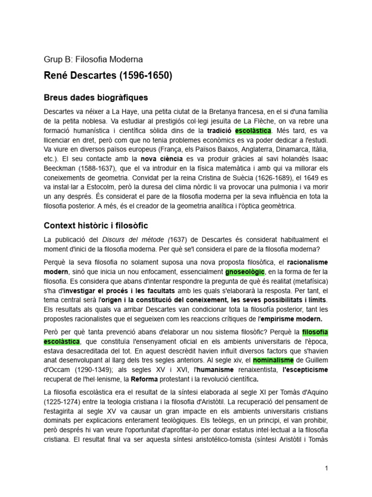 Descartes Noesi | PDF