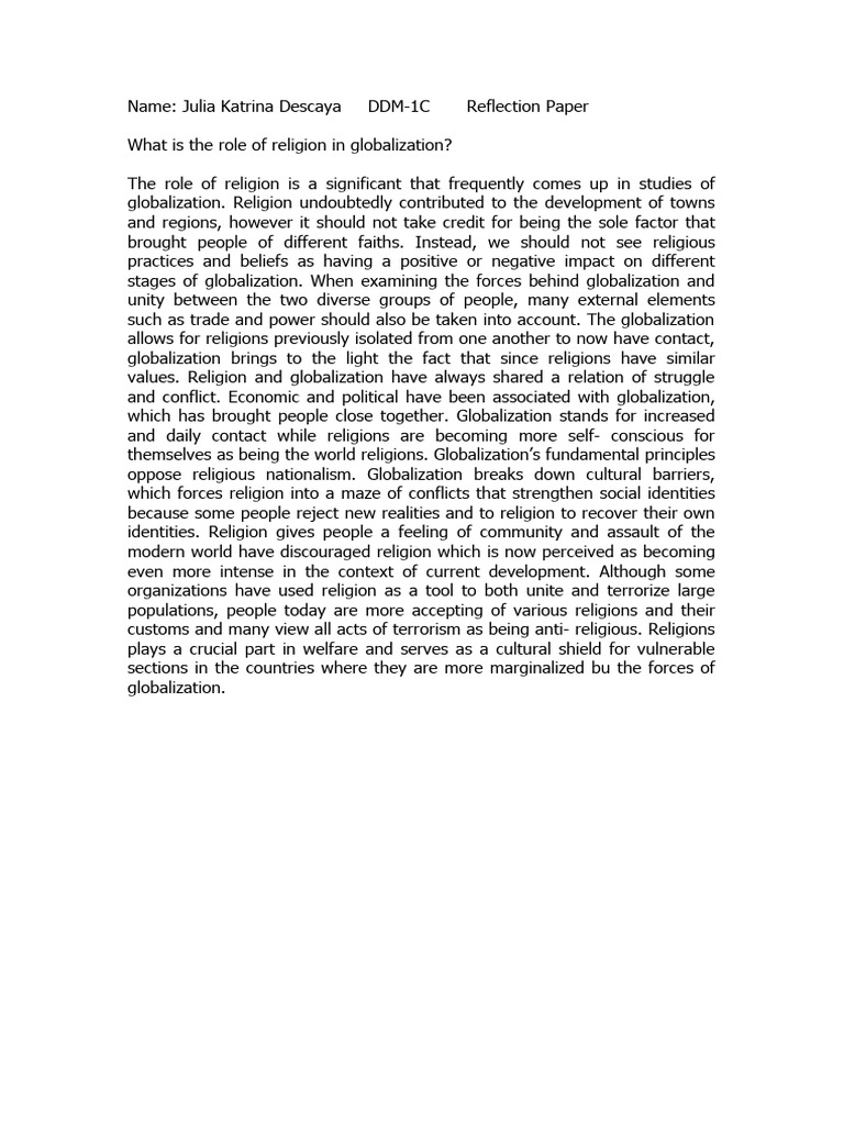 Reflection Paper | PDF