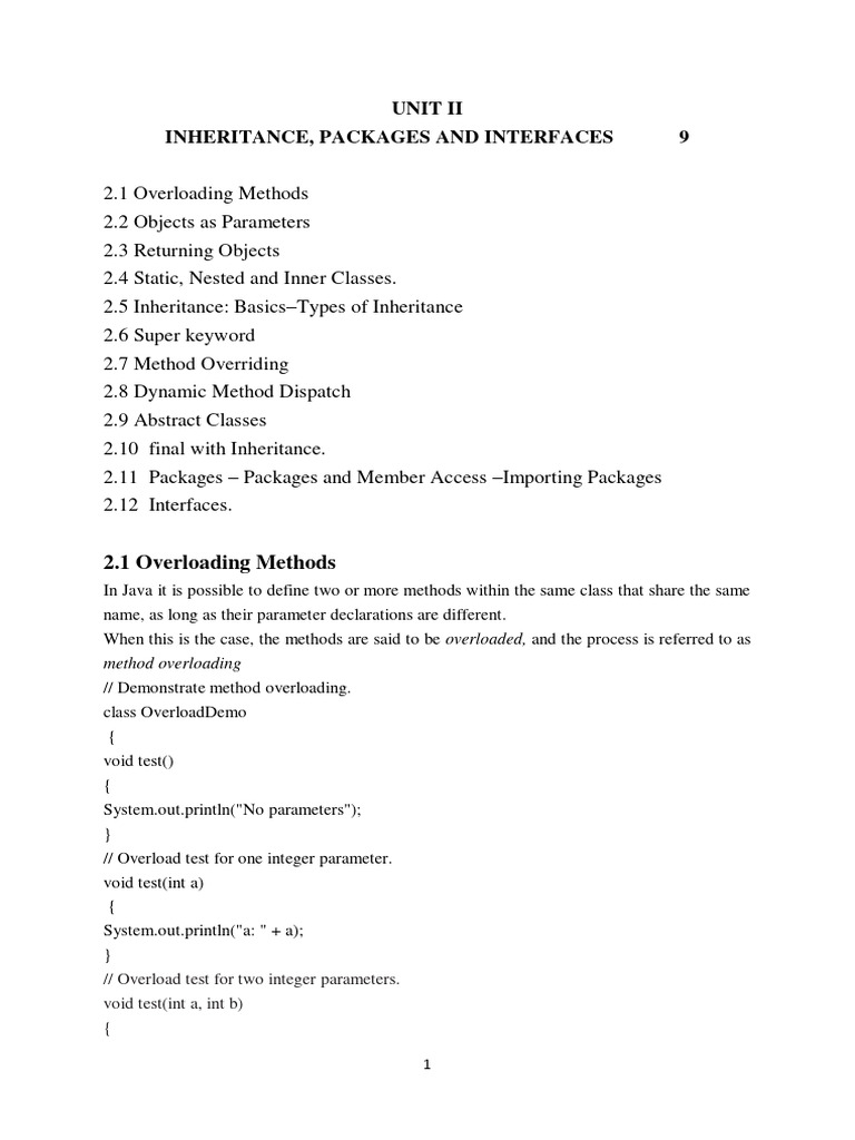 Oops - Unit II Inheritance | PDF | Inheritance (Object Oriented ... Oops - Unit II Inheritance | PDF | Inheritance (Object Oriented ...