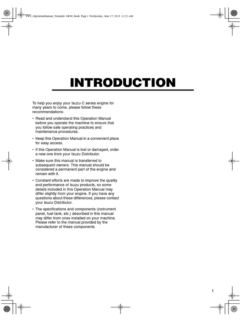 Isuzu - C Series OPM | PDF