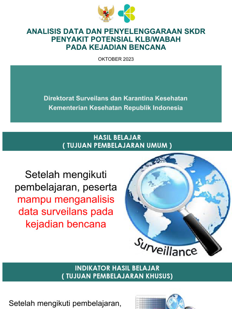 MPI 1. Analisis Data Surveilans Dan Penyelenggaraan Sistem Kewaspadaan ...
