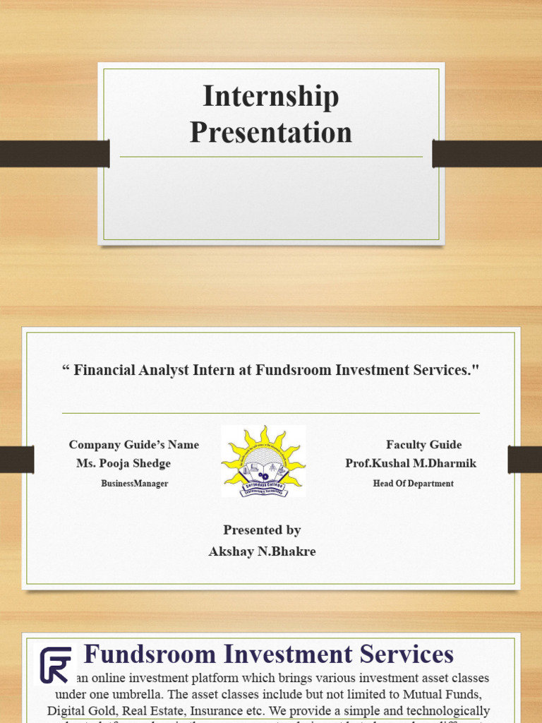 Internship Presentation | PDF