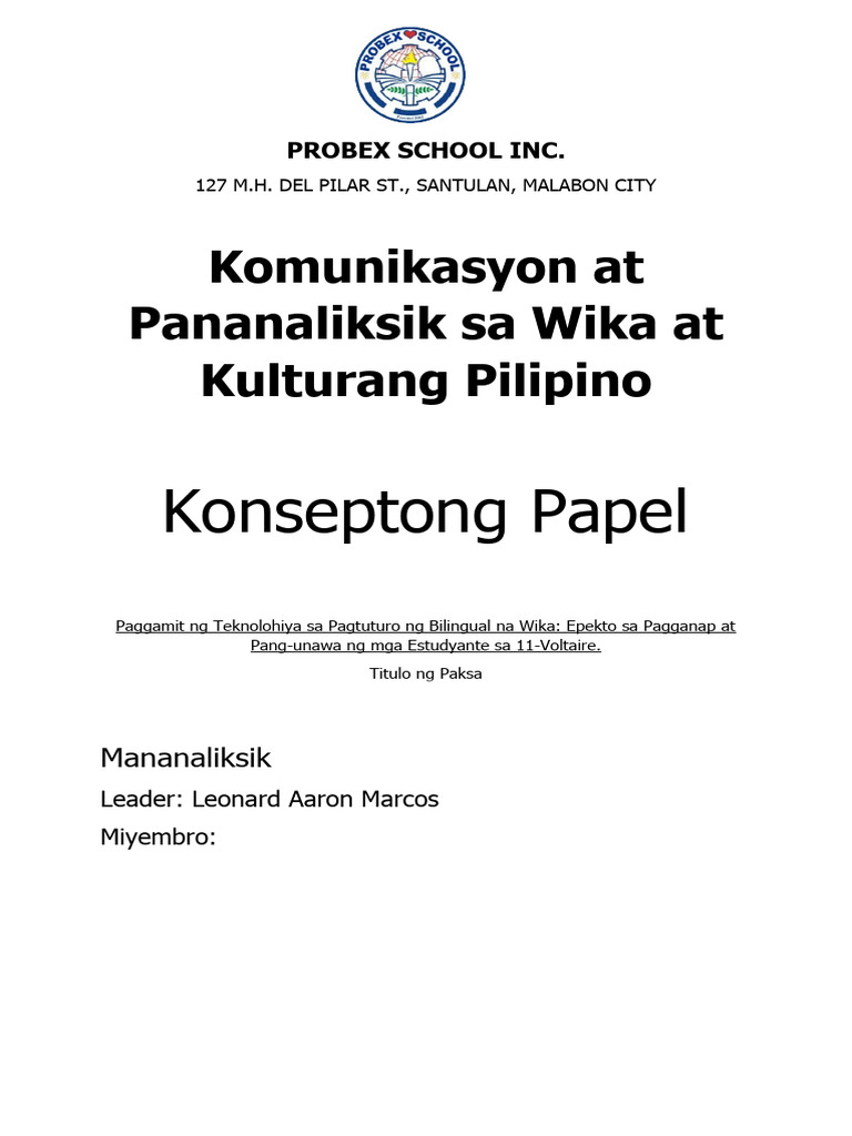 Konseptong Papel KPWKP | PDF
