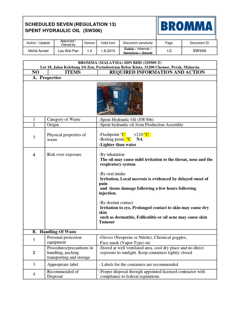 SW 306 | PDF | Water | Occupational Safety And Health