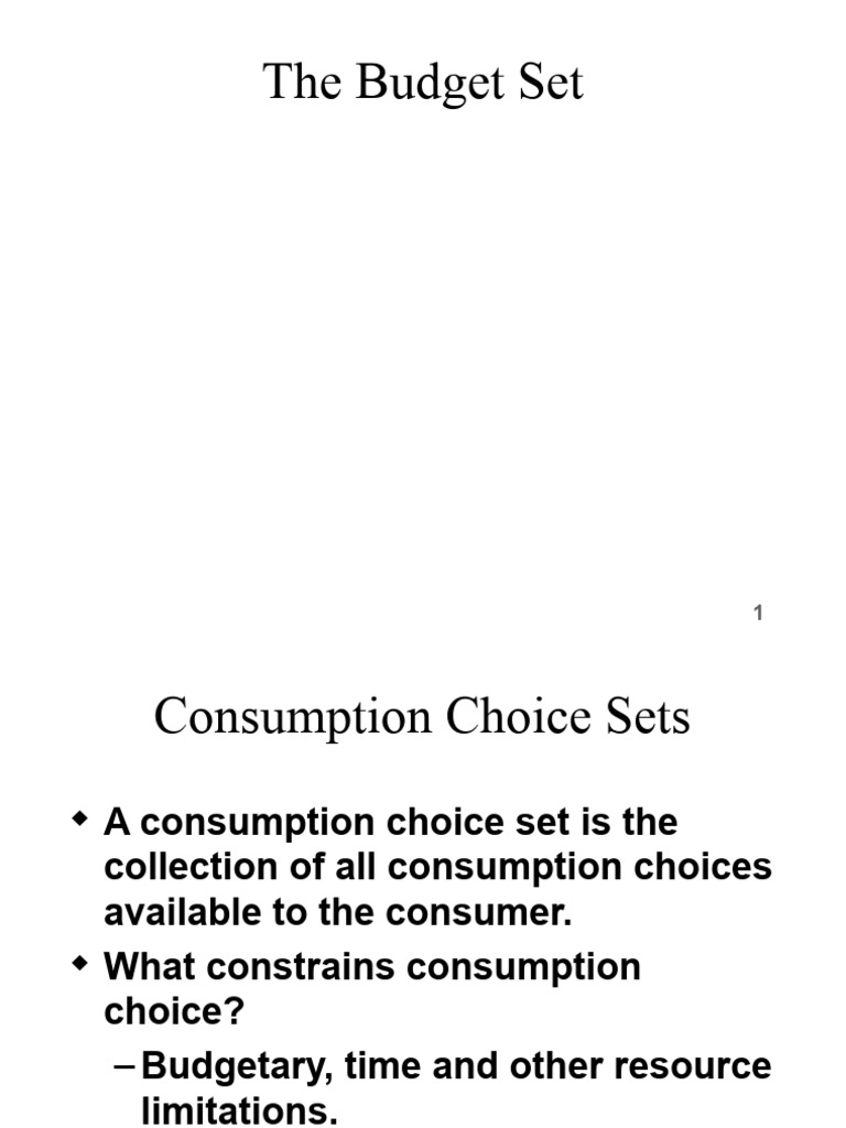 Understanding Budget Sets and Constraints | PDF | Finance & Money ...