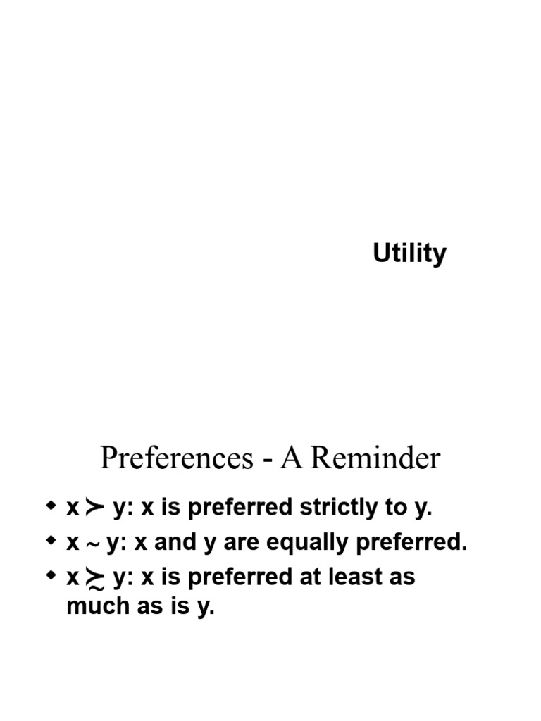 Utility Notes Pdf Utility Microeconomics