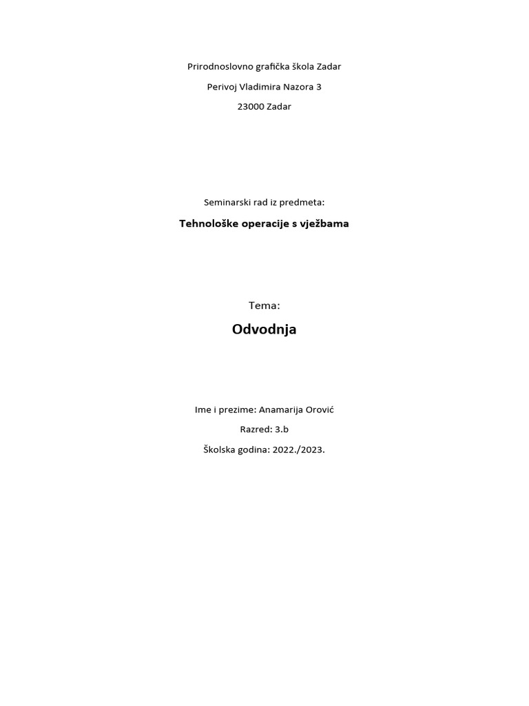 ODVODNJA | PDF