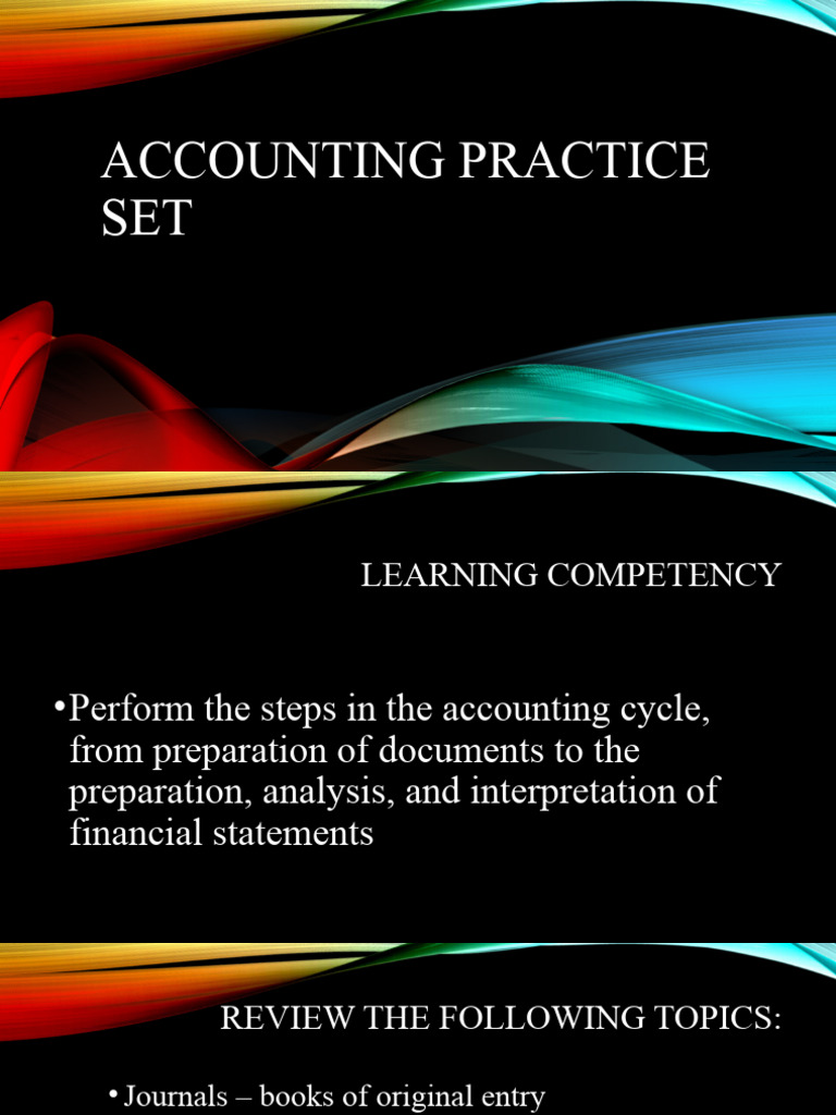 Accounting Practice Set | PDF | Receipt | Invoice