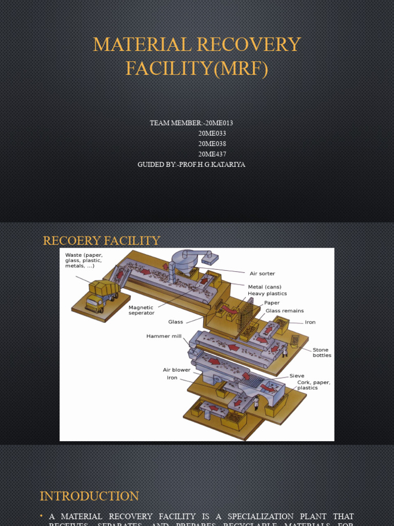 Material Recovery Facility Guide | PDF | Chemistry | Industrial Processes