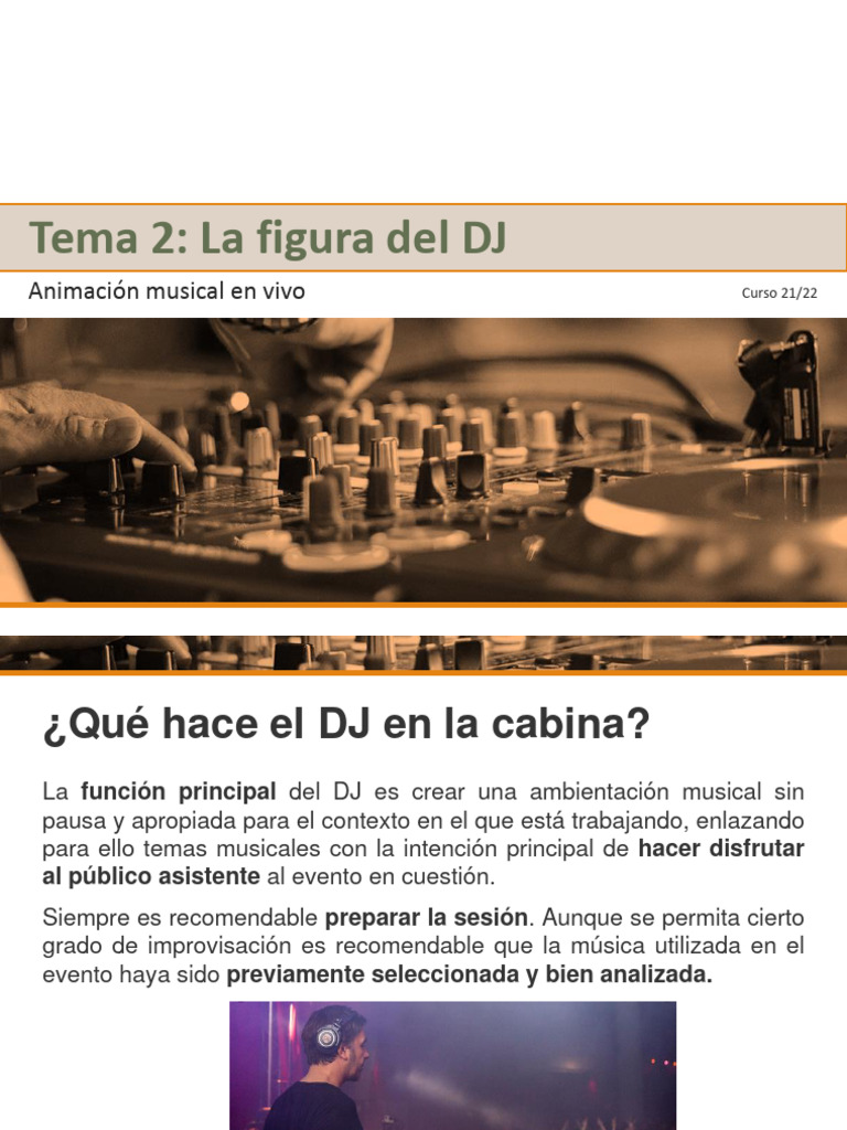 Tema 2 - La Figura Del DJ | PDF | Disc jockey | Tempo