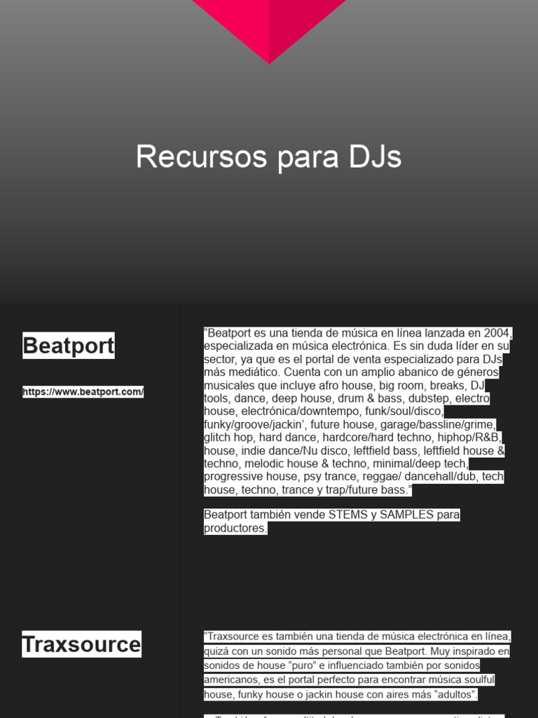 Recursos para DJs | PDF | Musica Popular | Estilos de música norteamericanos