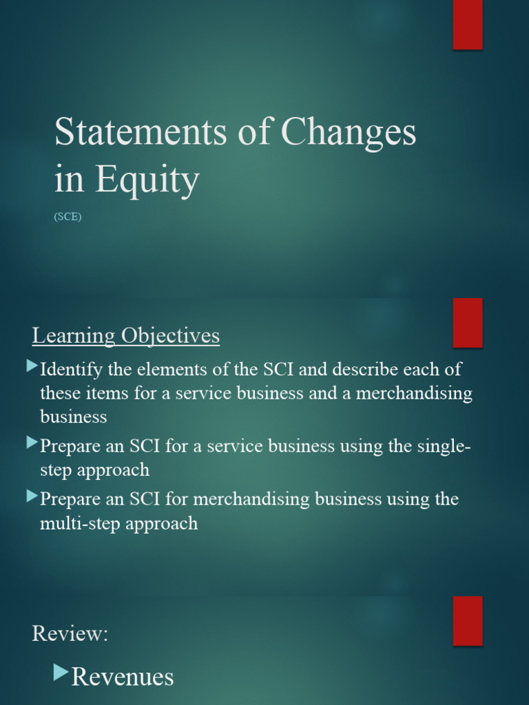Statements of Changes in Equity | PDF | Expense | Equity (Finance)