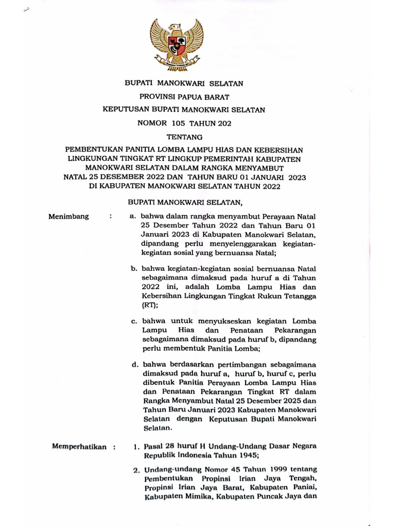 SK Panitia Lomba Lampu Hias 2022 | PDF