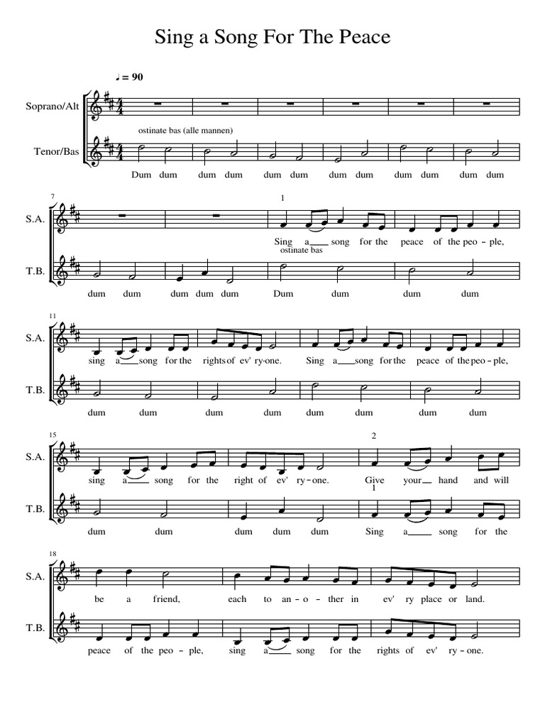 Sing A Song For The Peace | PDF