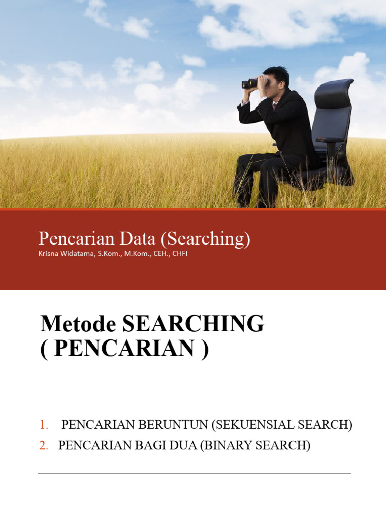 Searching (Pencarian) | PDF | Metode & Bahan Ajar