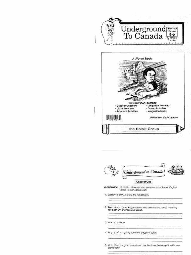 Underground To Canada Questions | PDF