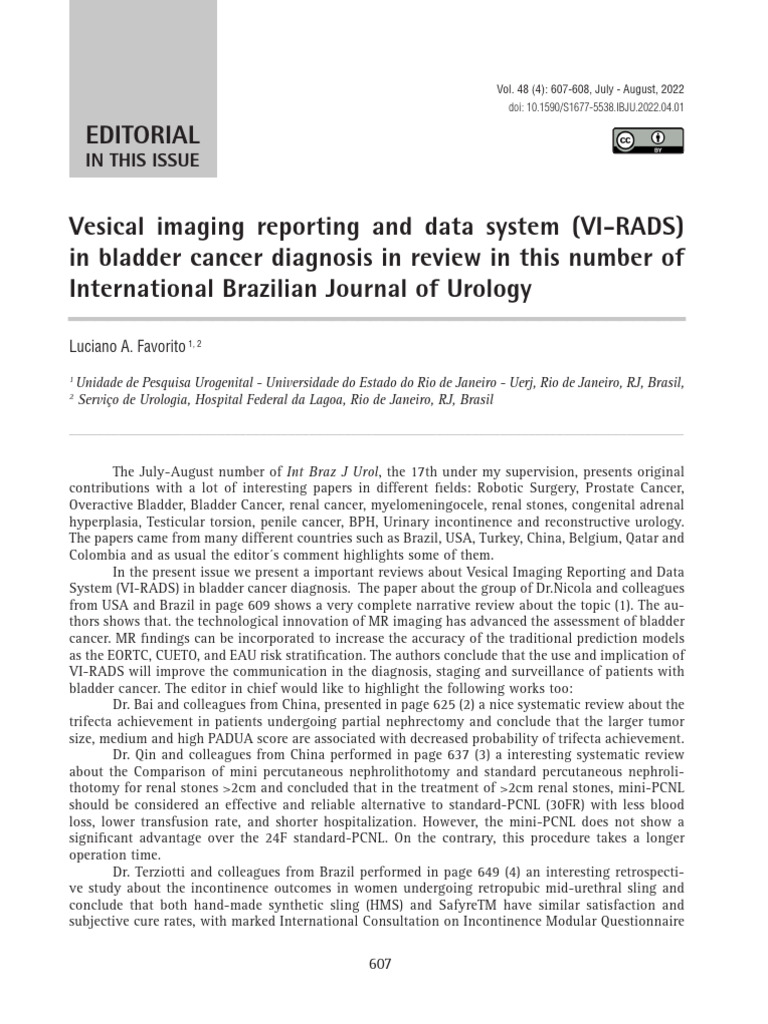 Vesical Imaging Reporting and Data System (VI-RADS) | PDF | Urinary ...