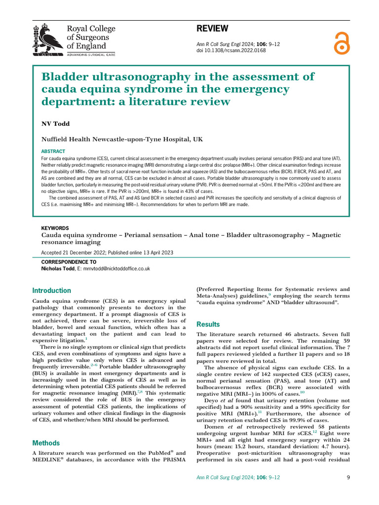 Bladder Ultrasonography in The Assessment of | PDF