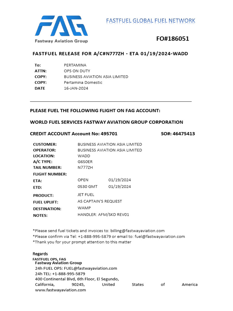 Sample Fuel Release | PDF