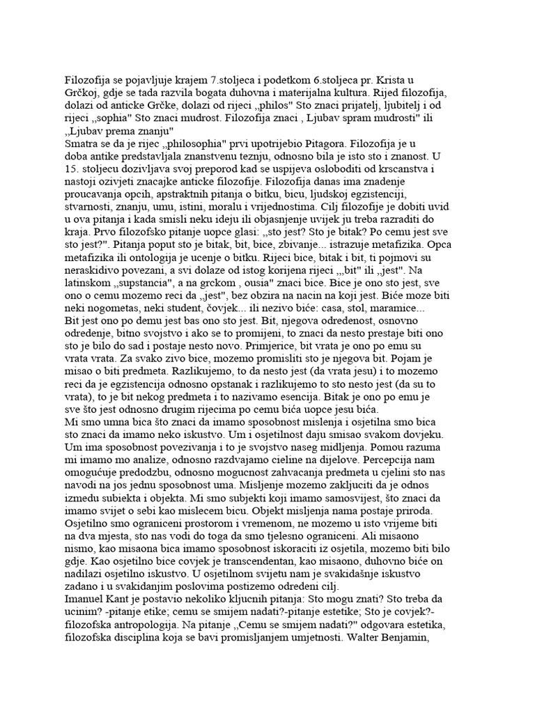 Filozofija Esej | PDF