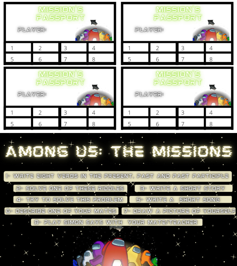 Among Us Cards Game | PDF