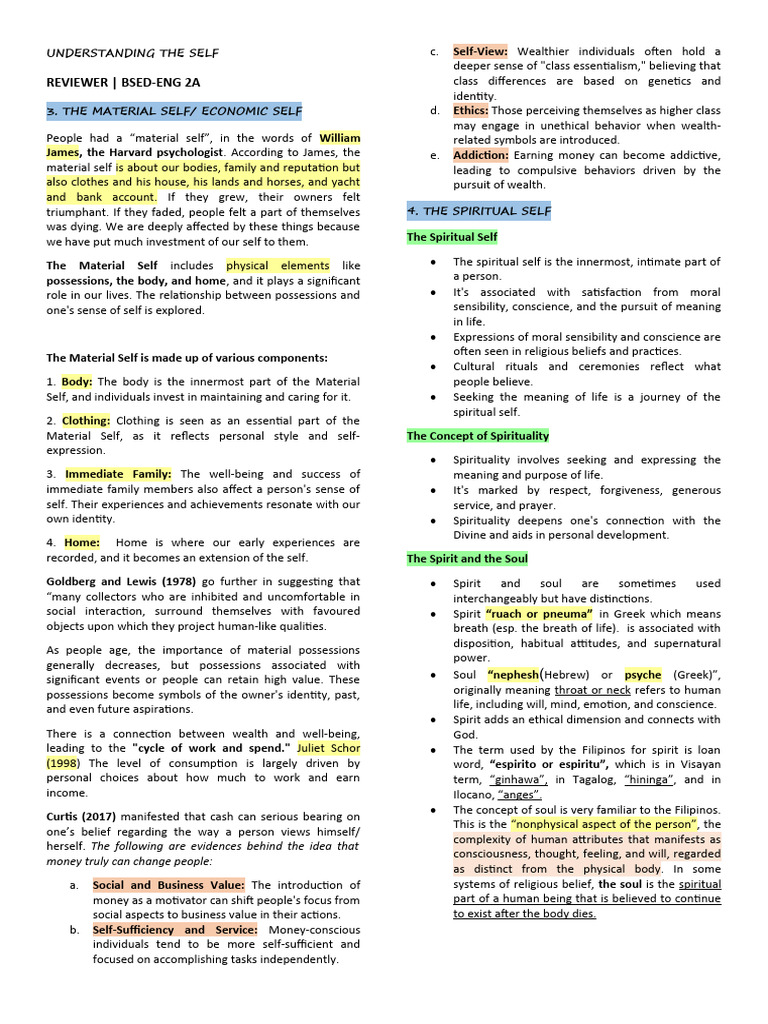 UTS REVIEWER FINALs | PDF | Goal | Mindset