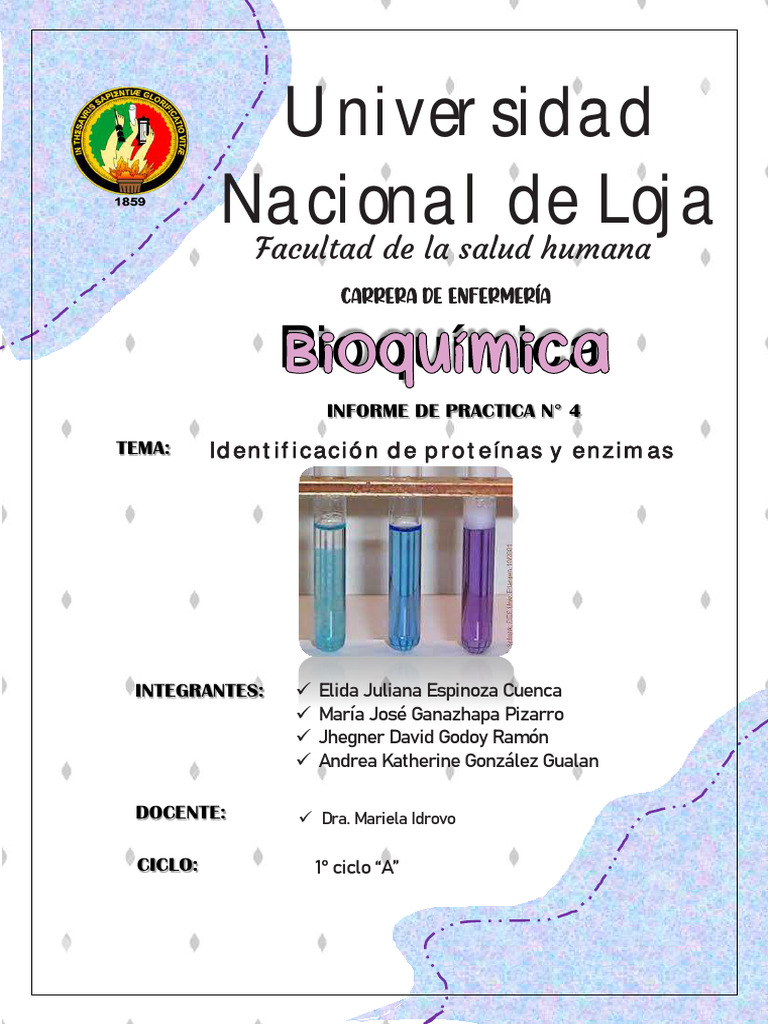 Practica 4. Enzimas y Proteinas - Grupo 2 | PDF | Enzima | Proteínas