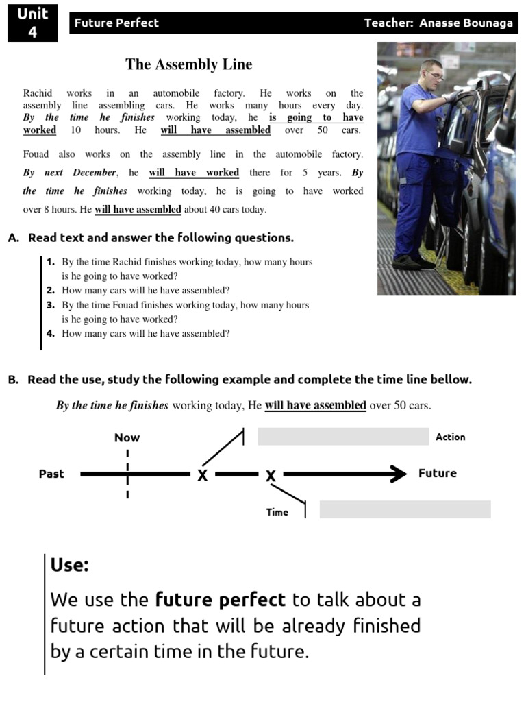 Future Perfect Tense in Context | PDF | Economies | Production And ...