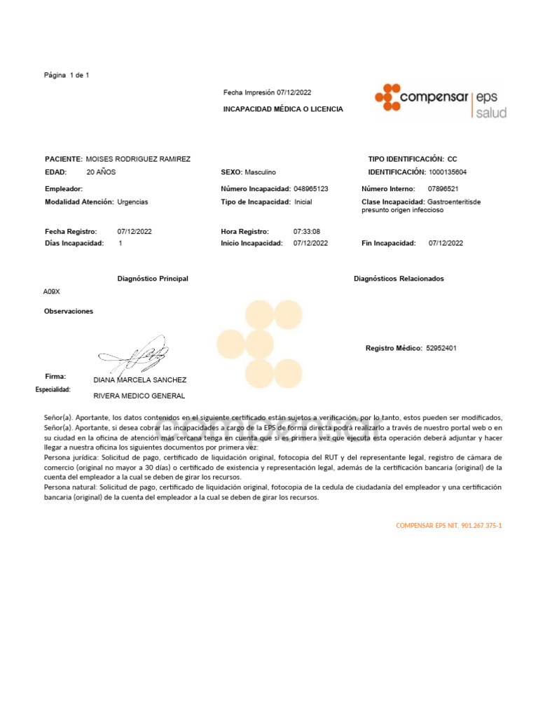 Formato Compensar | PDF | Derecho