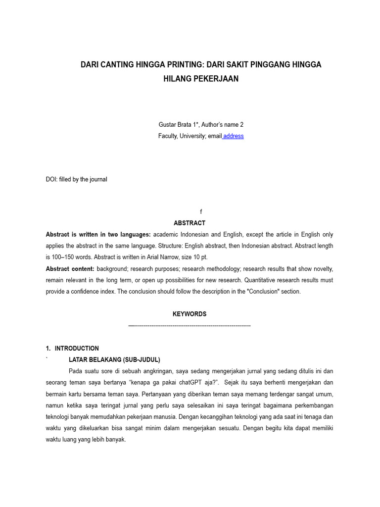 Dari Canting Hingga Printing - Dari Sakit Pinggang Hingga Hilang Pekerjaan | PDF | Ilmu Sosial