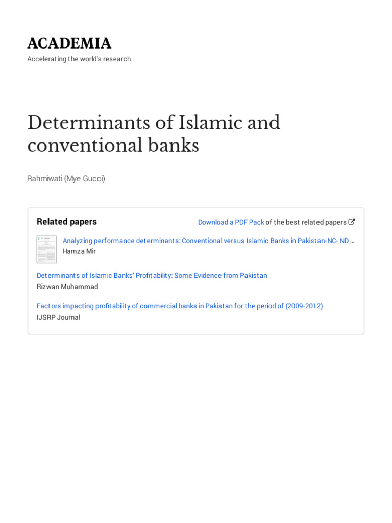 Determinants of Islamic and Conventional Banks-with-cover-page-V2 | PDF | Islamic Banking And ...