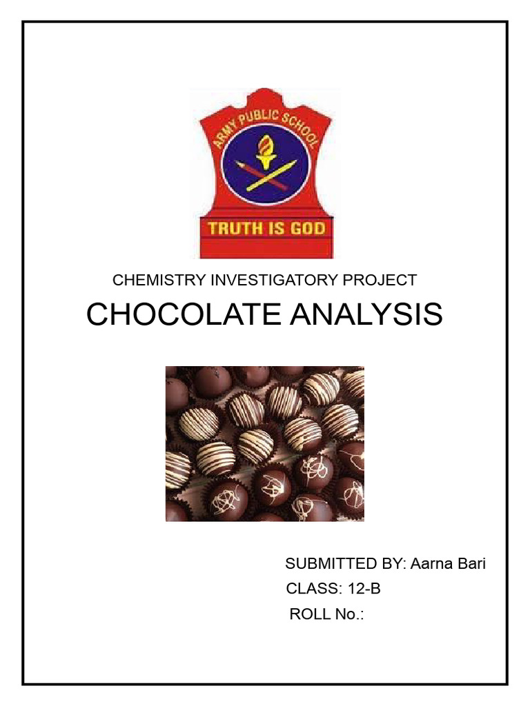 Class 12 Chocolate Analysis Project | PDF | Chocolate | Types Of Chocolate