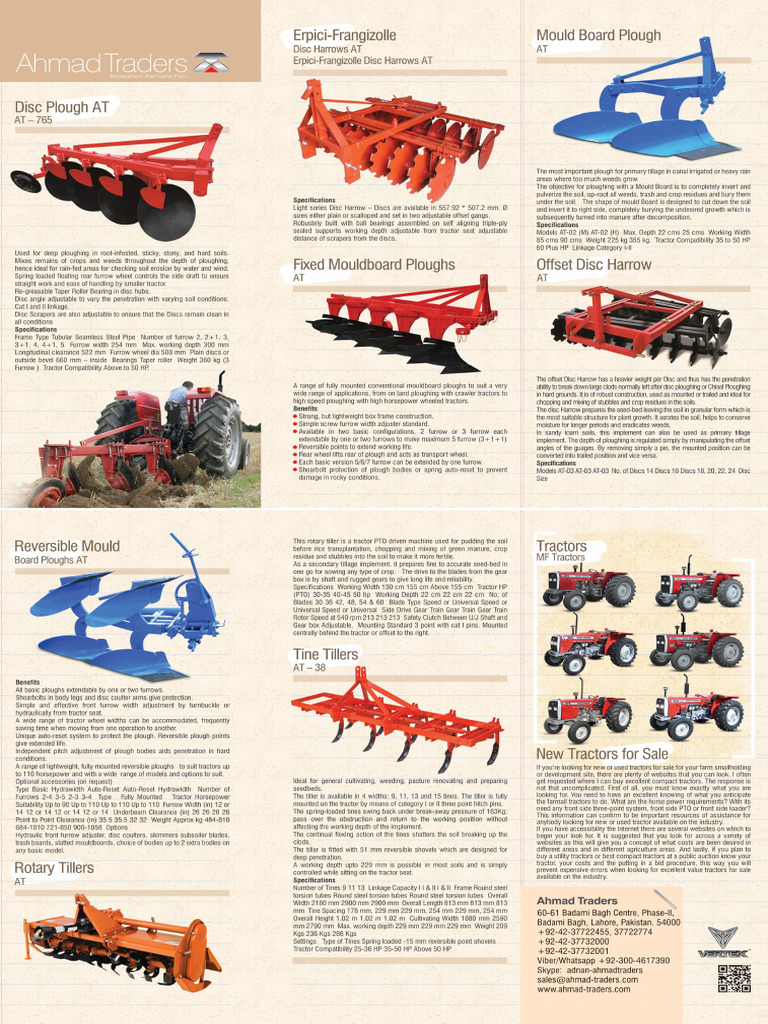Agricultural Tractors & Implements Flyer | PDF