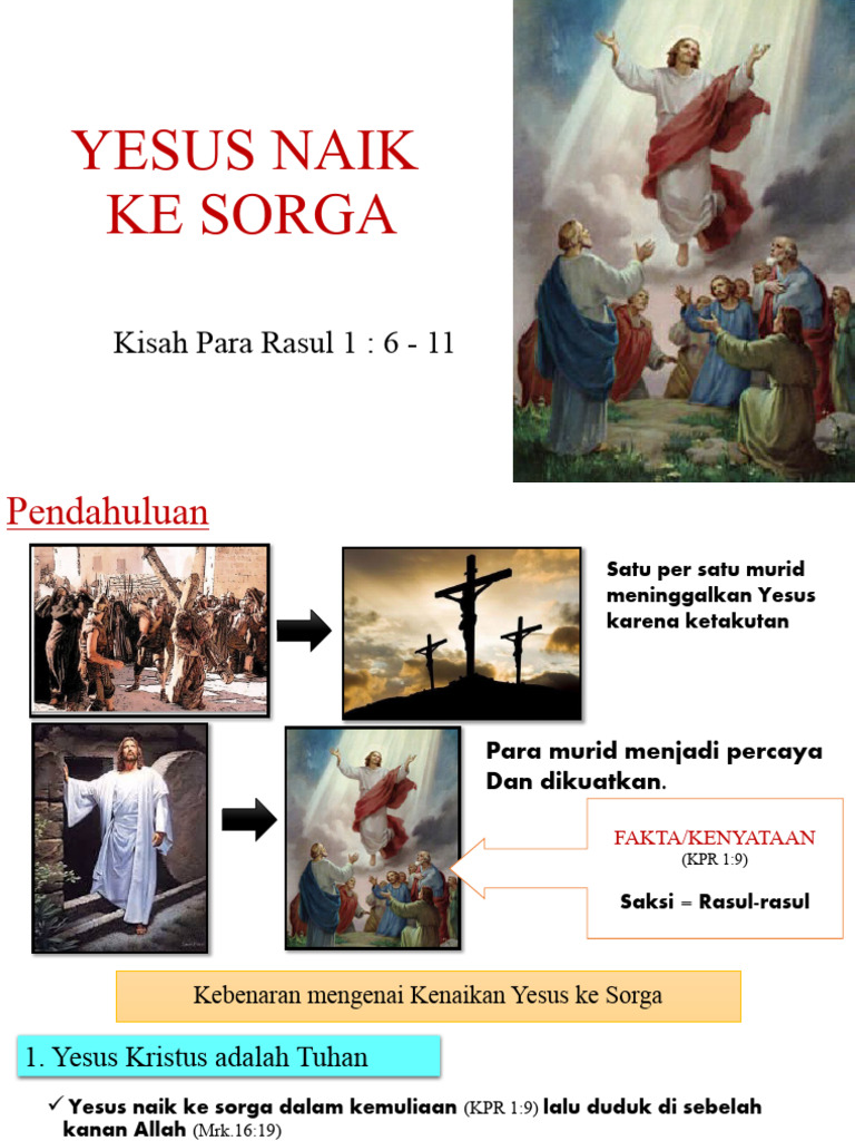 Kenaikan Yesus ke Sorga dan Maknanya | PDF