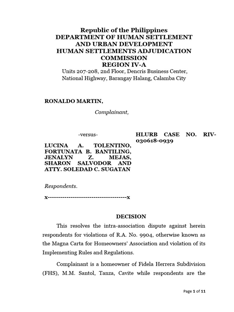 RIV MARTIN V TOLENTINO ET AL FINAL CJSF | PDF | Government | Common Law