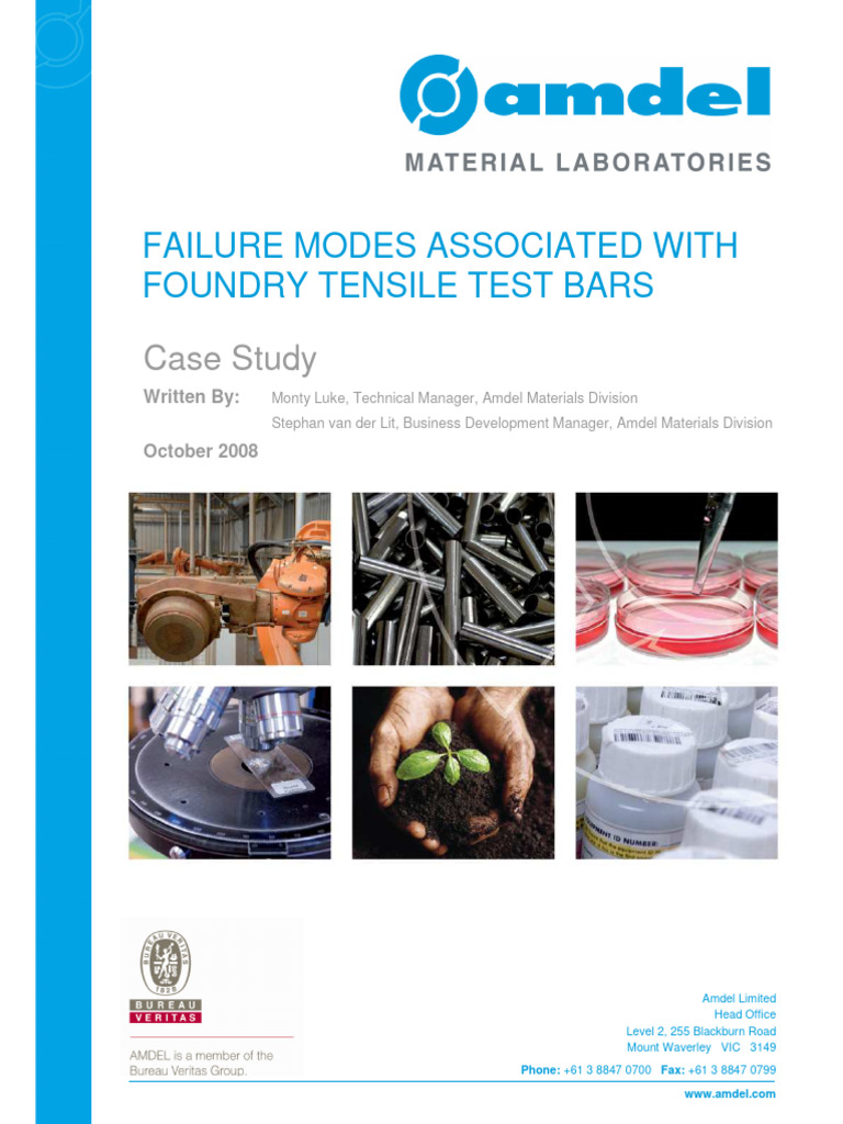 Amdel Case Study: Tensile Test Failures | PDF | Heat Treating | Steel