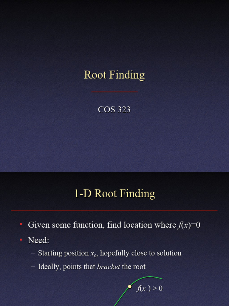 Cos323 s06 Lecture02 Rootfinding | PDF | Theoretical Computer Science ...