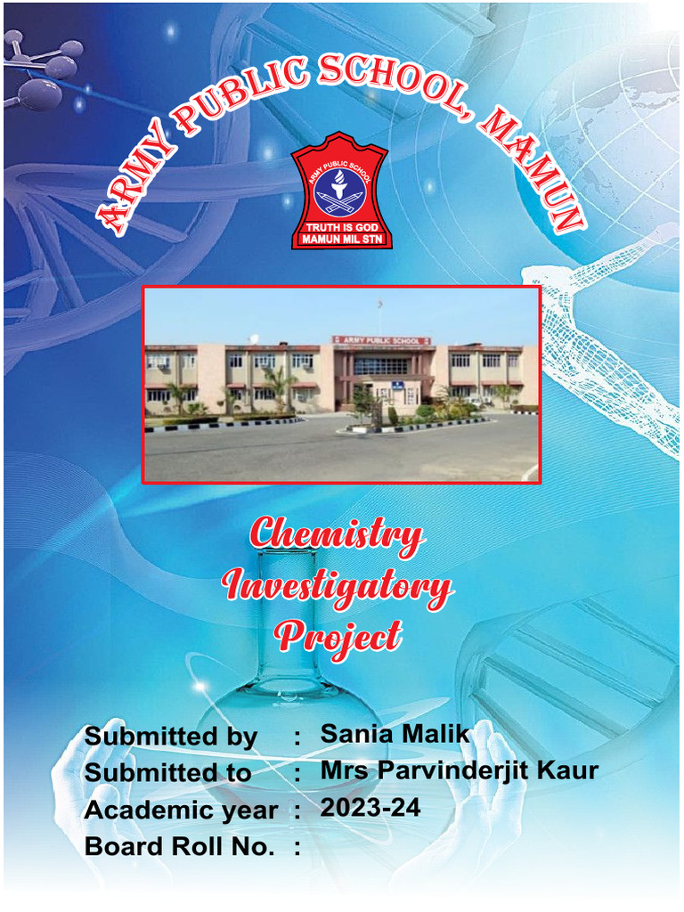 Army Public School Mamun Project File | PDF | Sucrose | Glucose