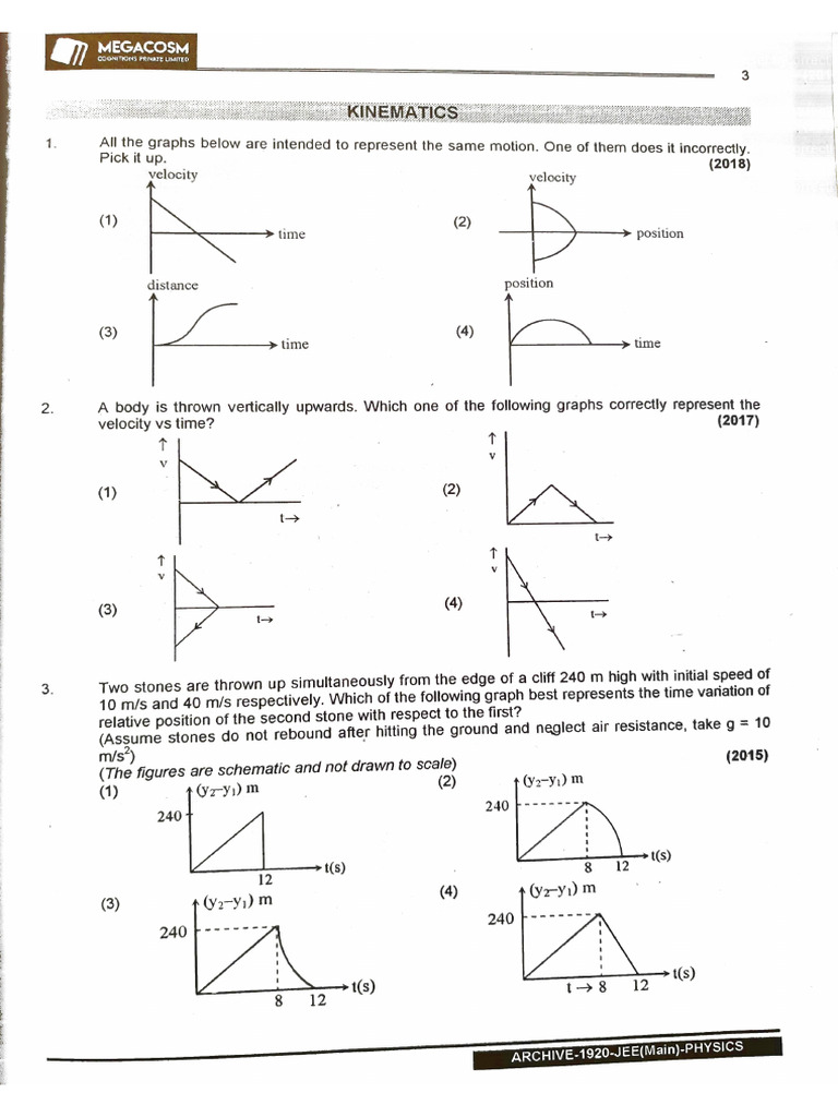 Kinematics 1 | PDF