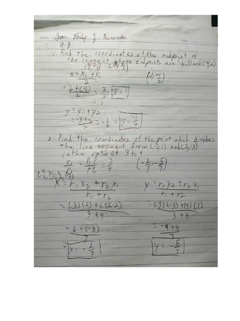 Activity 1 1 (Analytic Geometry) | PDF