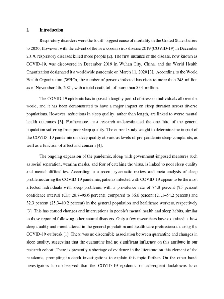 Research (HUMMS) 1 | PDF | Sleep | Pandemic