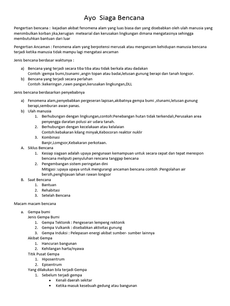 Ayo Siaga Bencana | PDF | Seni