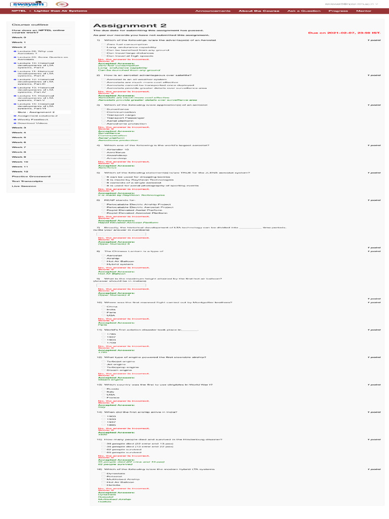 Noc21 Ae07 Assignment Week 2 | PDF