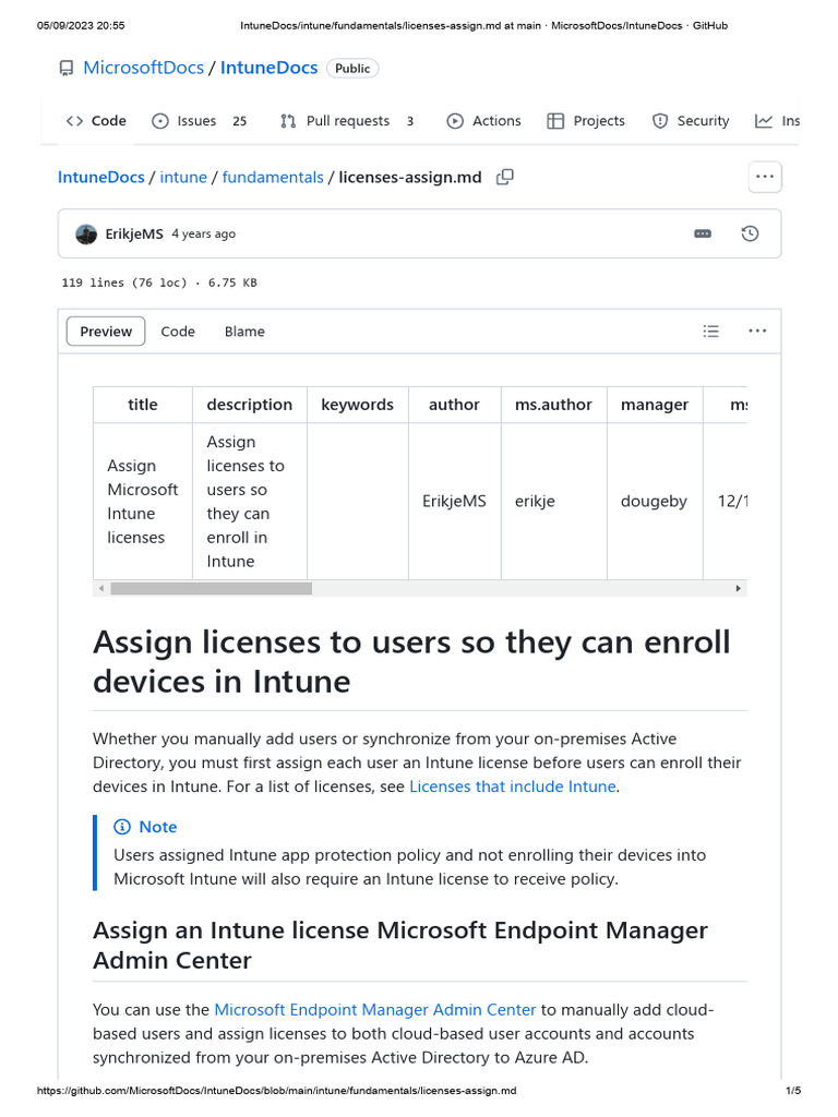 Assign Licenses To Users So They Can Enroll Devices in Intune | PDF ...