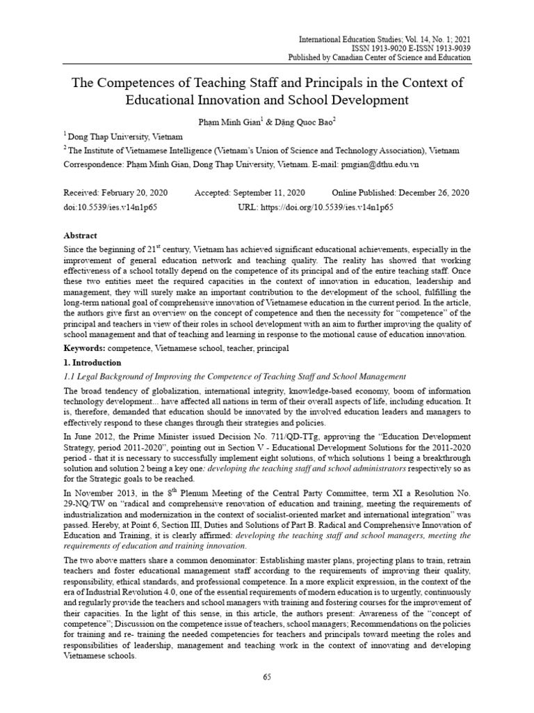 EJ1281379 | PDF | Competence (Human Resources) | Teachers